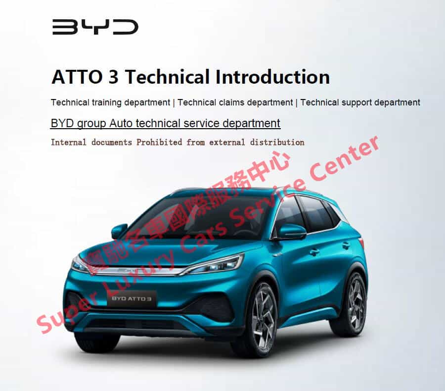 2021-2026 BYD Auto EV PHEV Electric Vehicle Technical Training Materials Service Training Manual ...