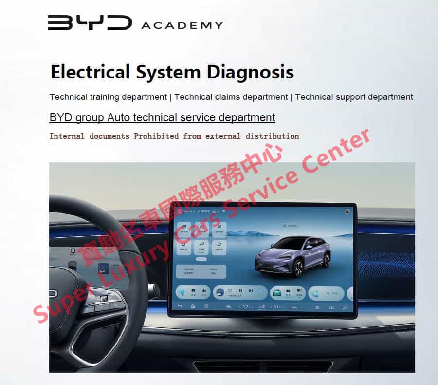 2021-2026 BYD Auto EV PHEV Electric Vehicle Technical Training Materials Service Training Manual ...